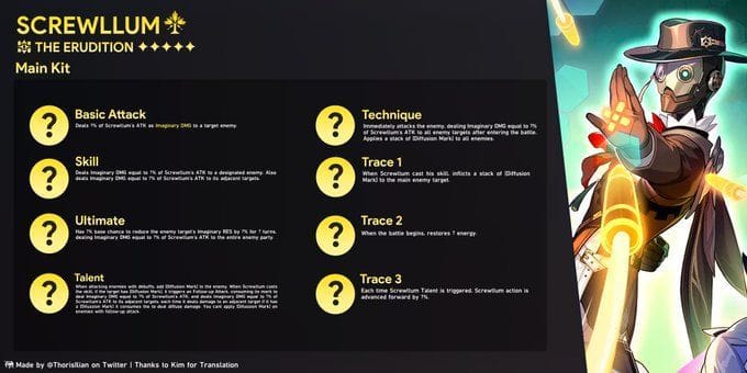 New Honkai Star Rail Screwllum leak: Abilities, traces, and more