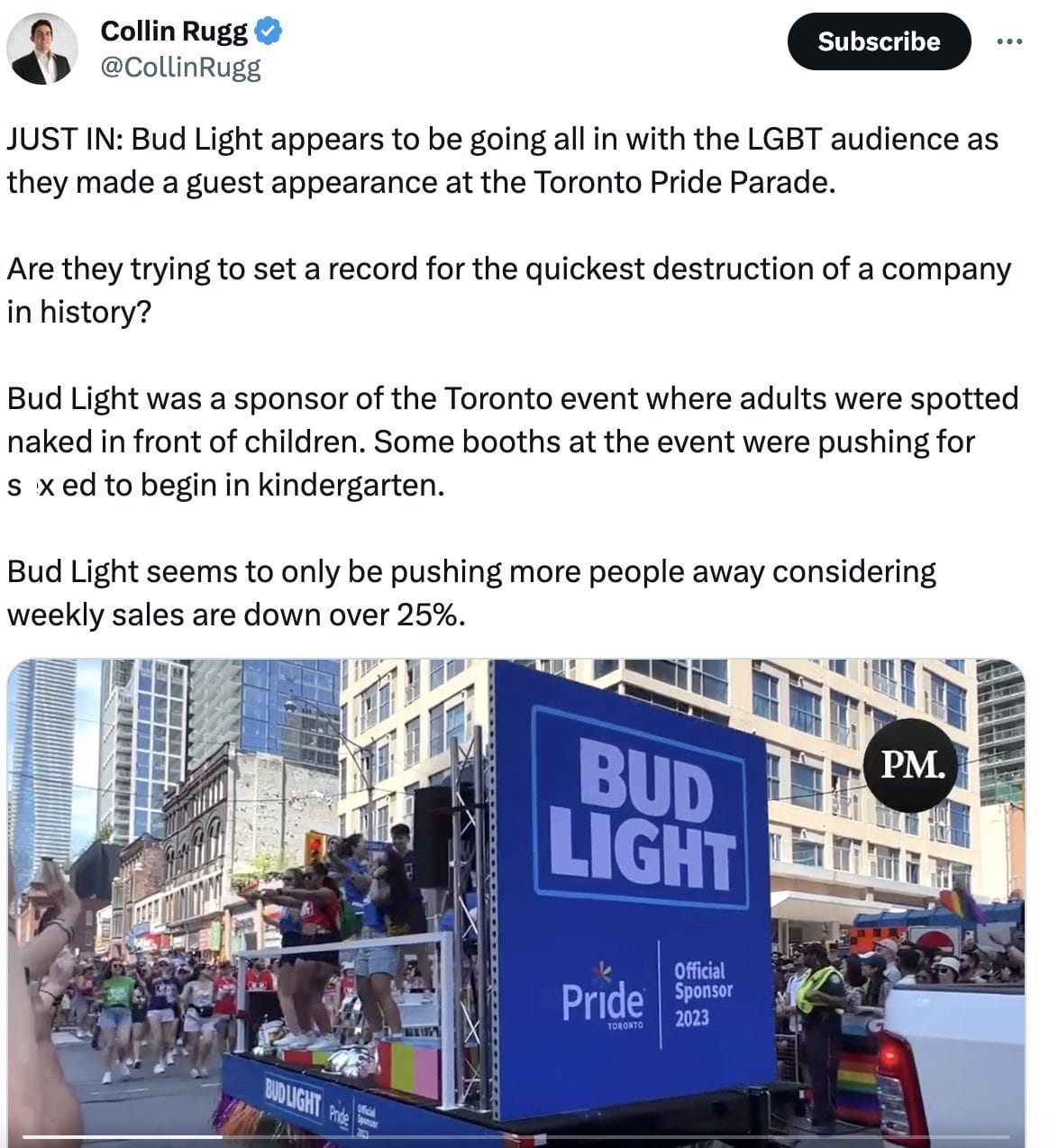 "Quickest destruction of a company in history": Bud Light sponsors ...