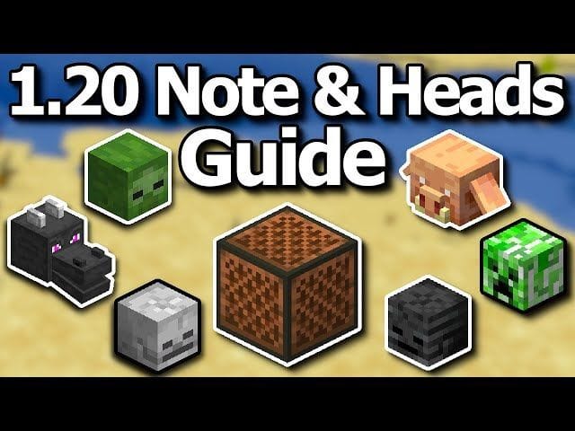 How to use mob heads in Minecraft 1.20 update