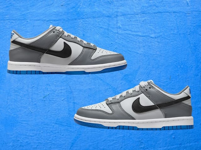 Nike Dunk Low GS “Grey/Blue-Black” sneakers: Release date, price, and ...