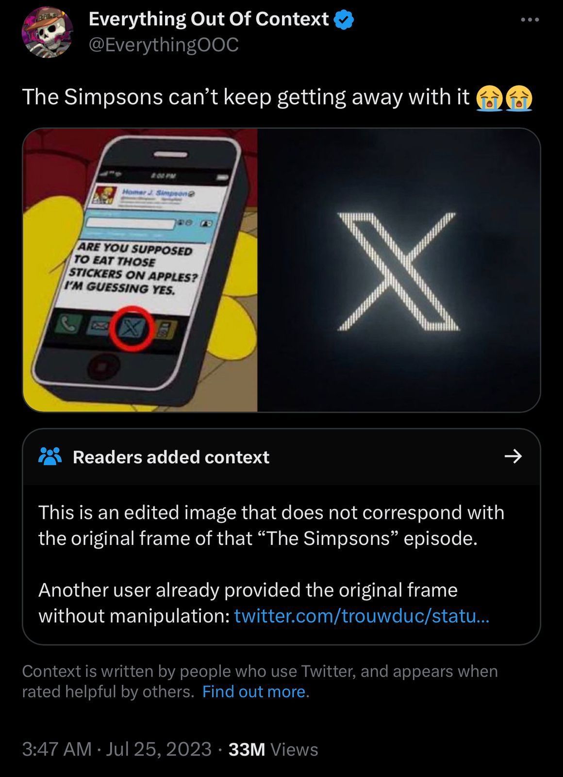 Did the Simpsons predict new Twitter logo years ago? Viral tweet debunked