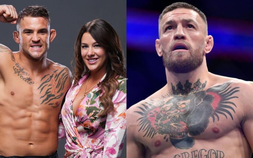 When Jolie Poirier, wife of Dustin, flipped off a leg-broken Conor ...