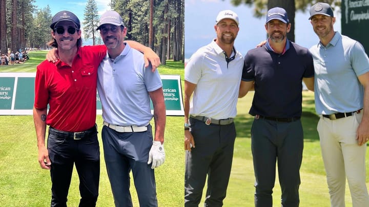 IN PHOTOS: Aaron Rodgers bids adieu to ACC golf tournament as Jets QB ...