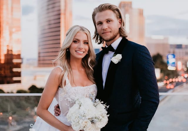William Karlsson's wife Emily reminisces wedding day on couple's first ...