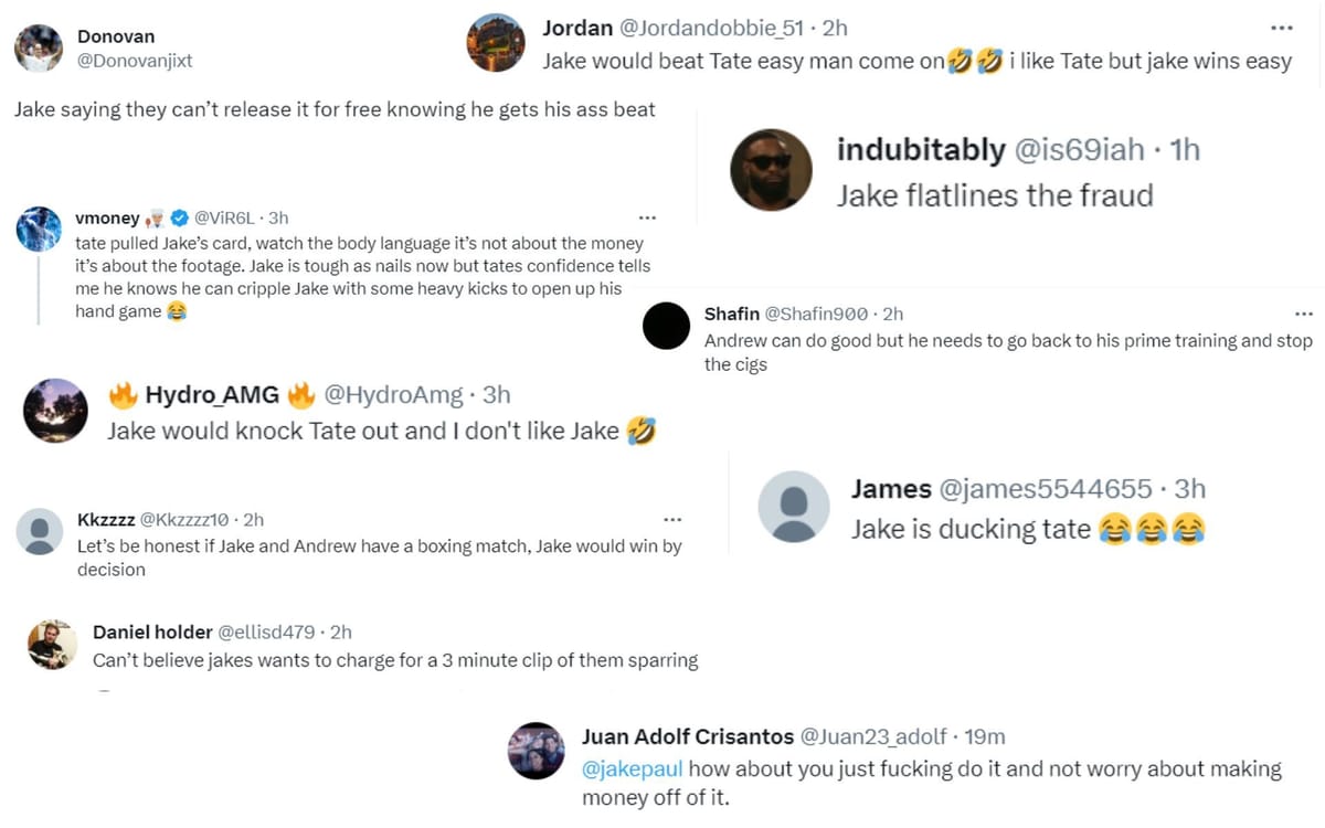 Jake Paul: “He gets his a** beat” - Jake Paul accepts Andrew Tate’s ...