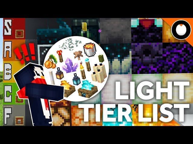 Ranking light blocks in Minecraft, from strongest to weakest
