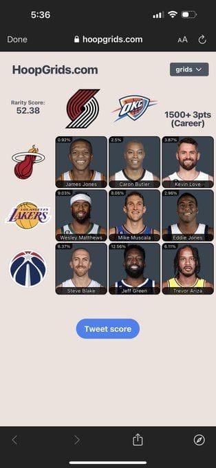 Which NBA player has made 1500+ 3-pointers in his career and played for ...