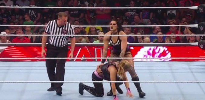 Rhea Ripley bleeds during title match on WWE RAW