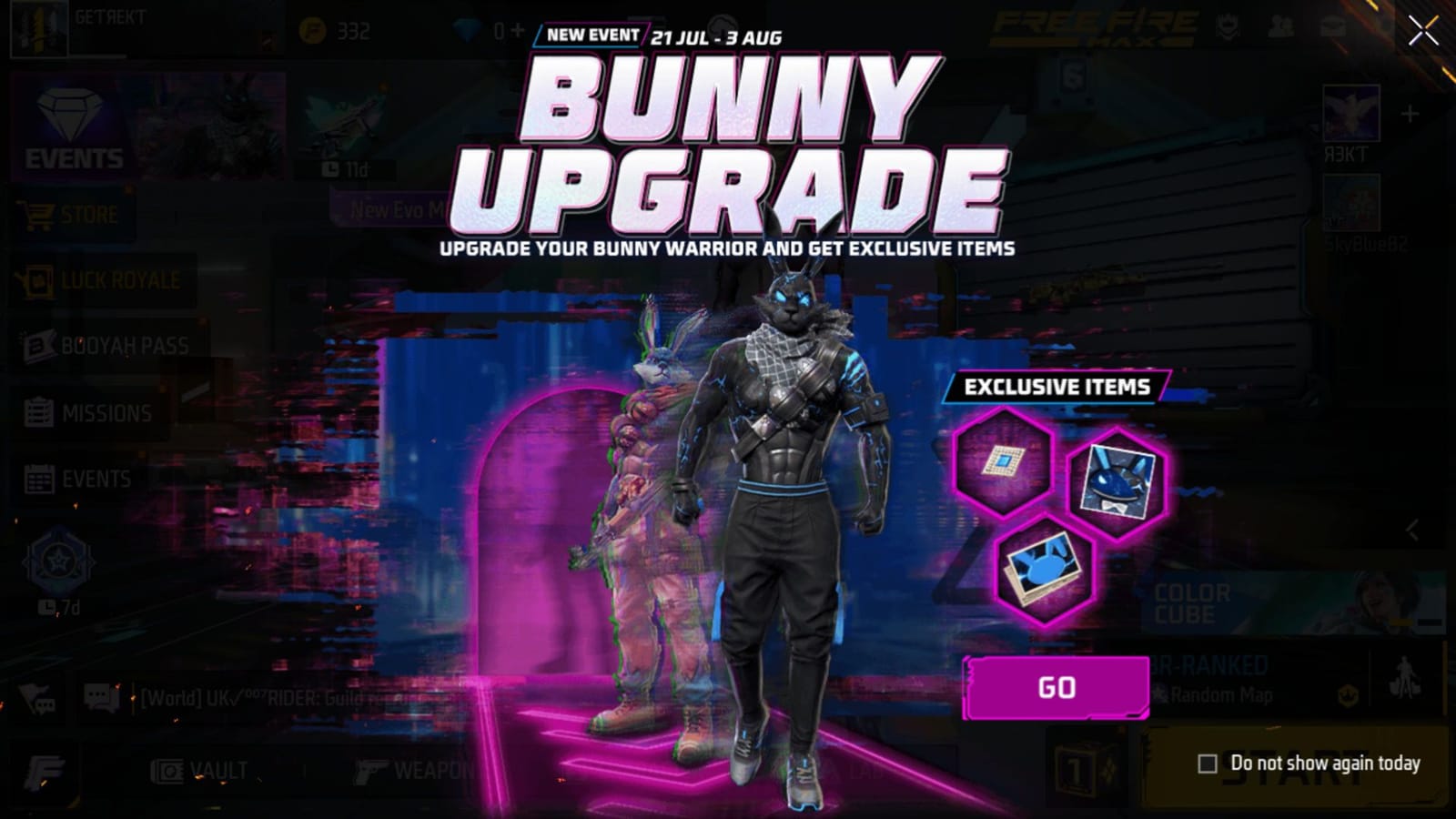 Free Fire Bunny Upgrade event: How to get Bunny Warrior and Bunny ...
