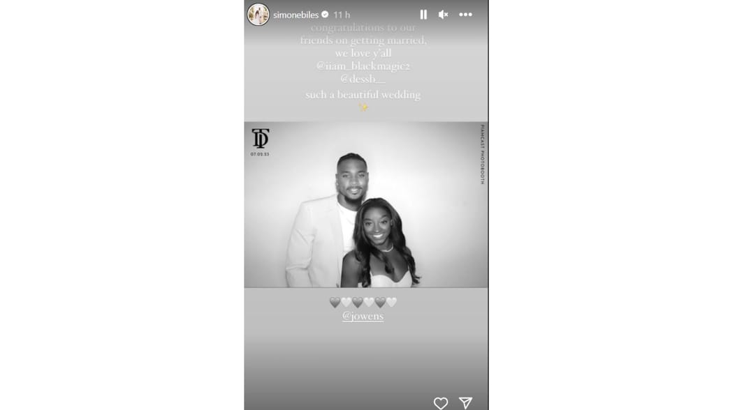 Simone Biles celebrates love with Jonathan Owens in new heartfelt post