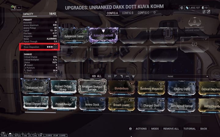What is Riven Disposition in Warframe?