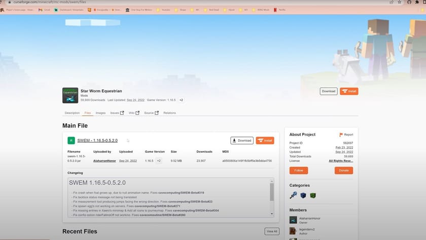 How to install and play the SWEM Minecraft mod
