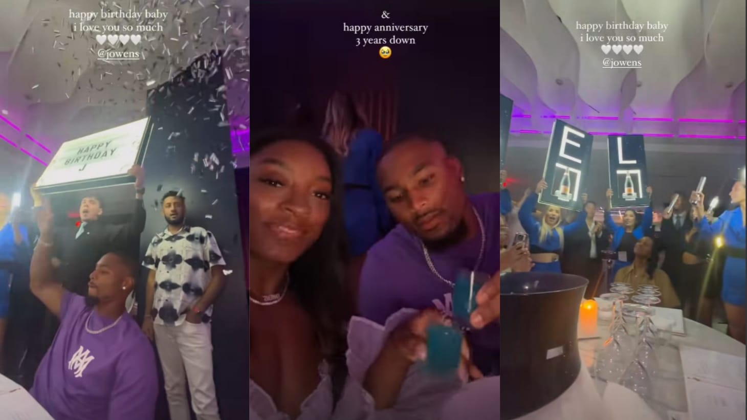 In Photos: Simone Biles celebrates Jonathan Owens' birthday with grand ...