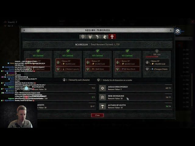 How to farm Renown easily in Diablo 4