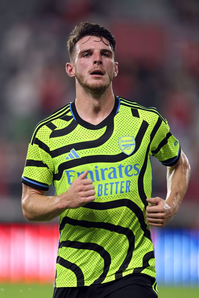 Declan Rice reacts on social media after making debut for Arsenal in ...