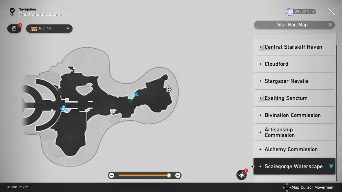 Honkai Star Rail Scalegorge Waterscape Treasure Chest locations with ...