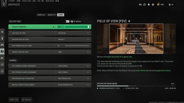 What are the best FOV settings for Warzone 2 in Season 4 Reloaded?