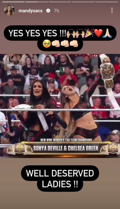 Mandy Rose sends out a message of appreciation to current champions ...