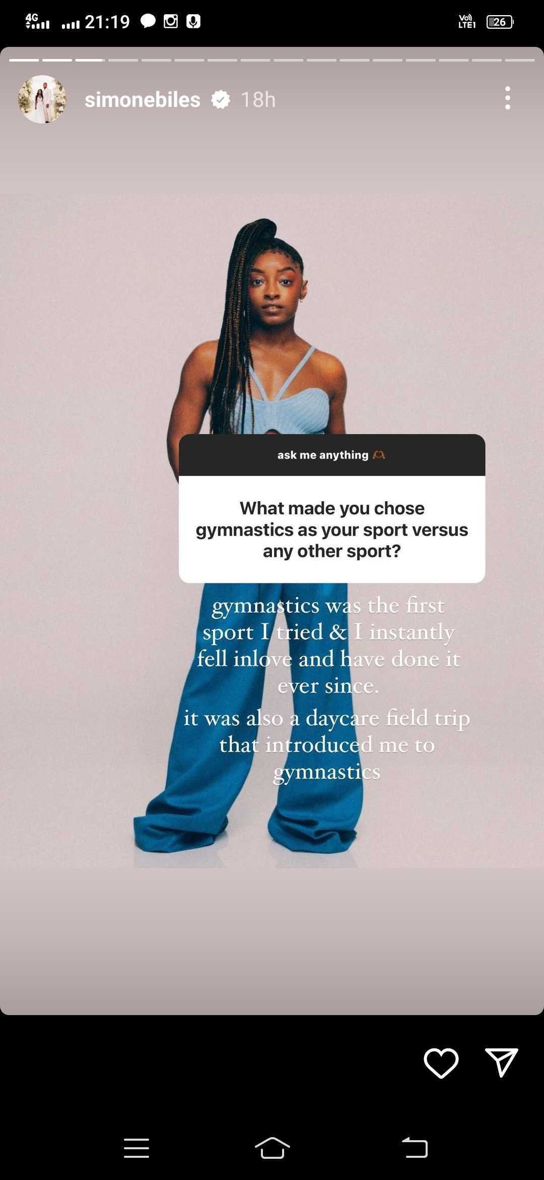 "I tried and instantly fell in love" - Simone Biles reveals how a ...