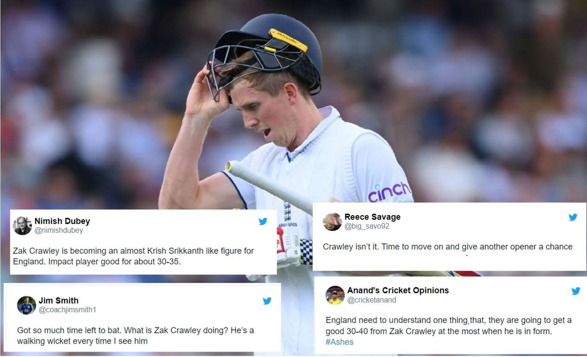 "He's a walking wicket every time I see him" - Twitter roasts Zak ...