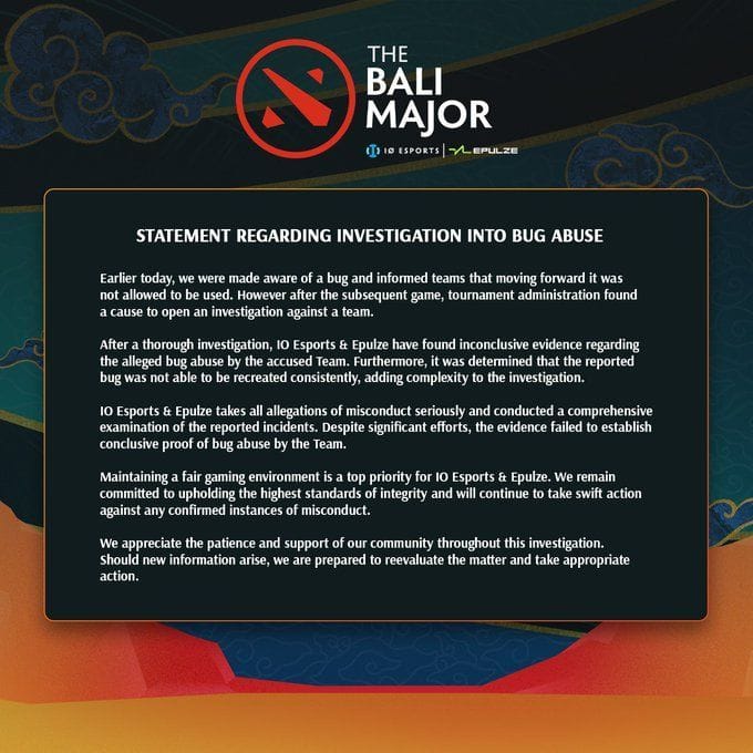 Azure Ray amidst bug controversy in Dota 2 Bali Major 2023