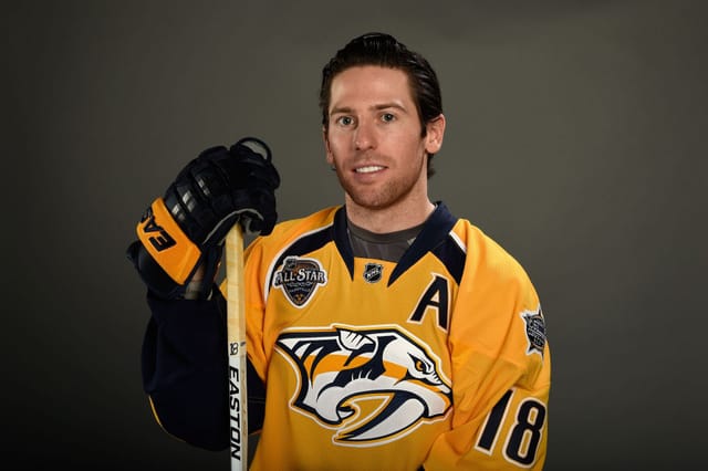 Which players have played for Nashville Predators and 5 or more teams ...