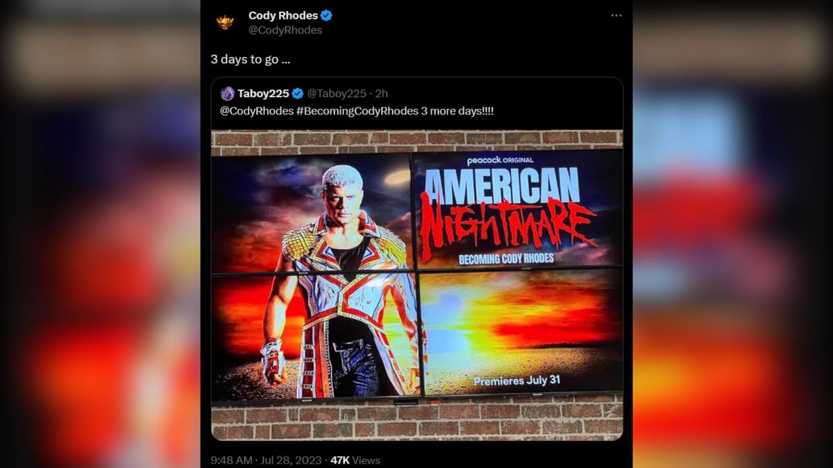 Cody Rhodes sends a 3-word message ahead of American Nightmare ...