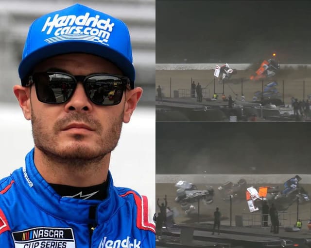 WATCH: Kyle Larson involved in a huge ‘ball of chaos’ accident at ...