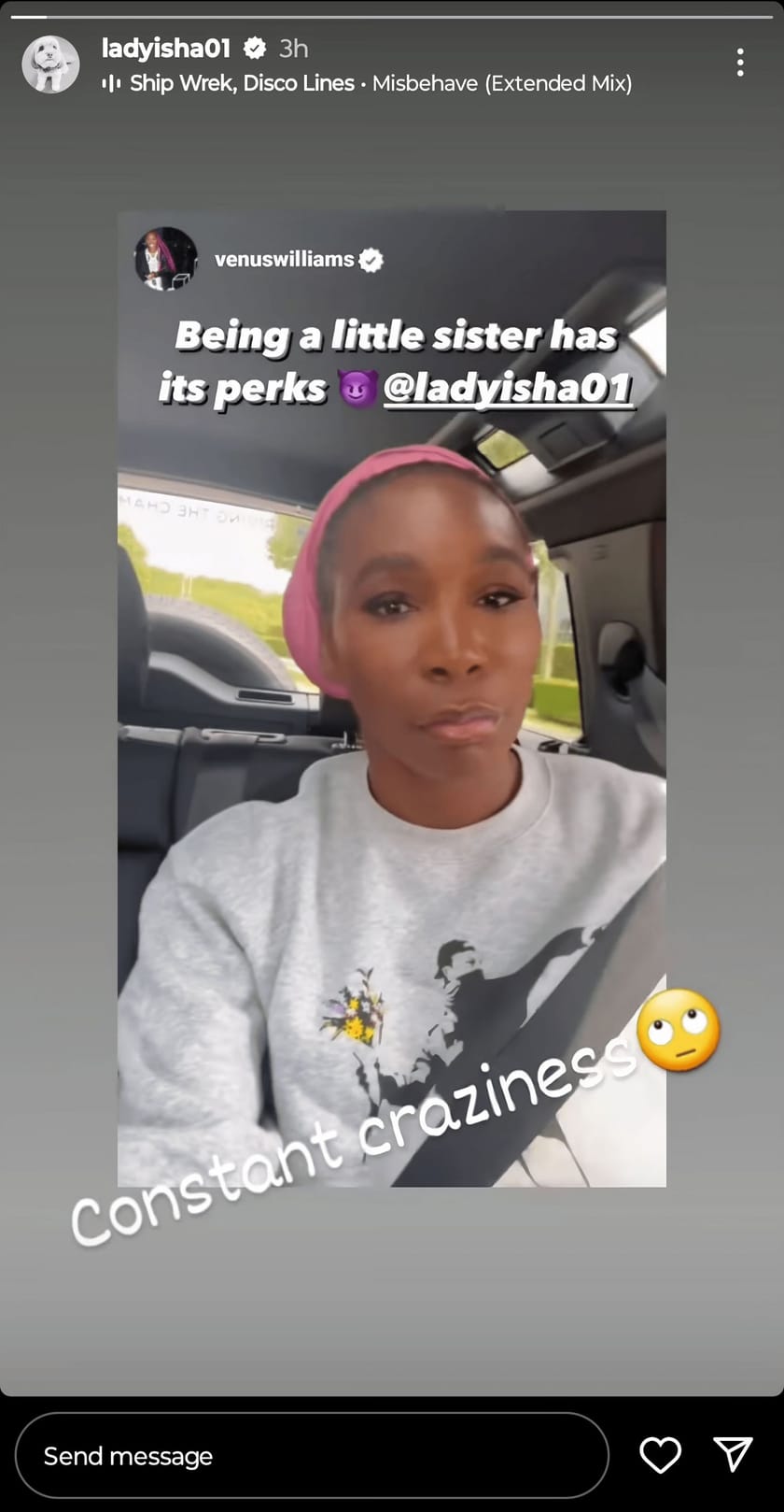 “Being a little sister has its perks” - Venus Williams spends time with ...