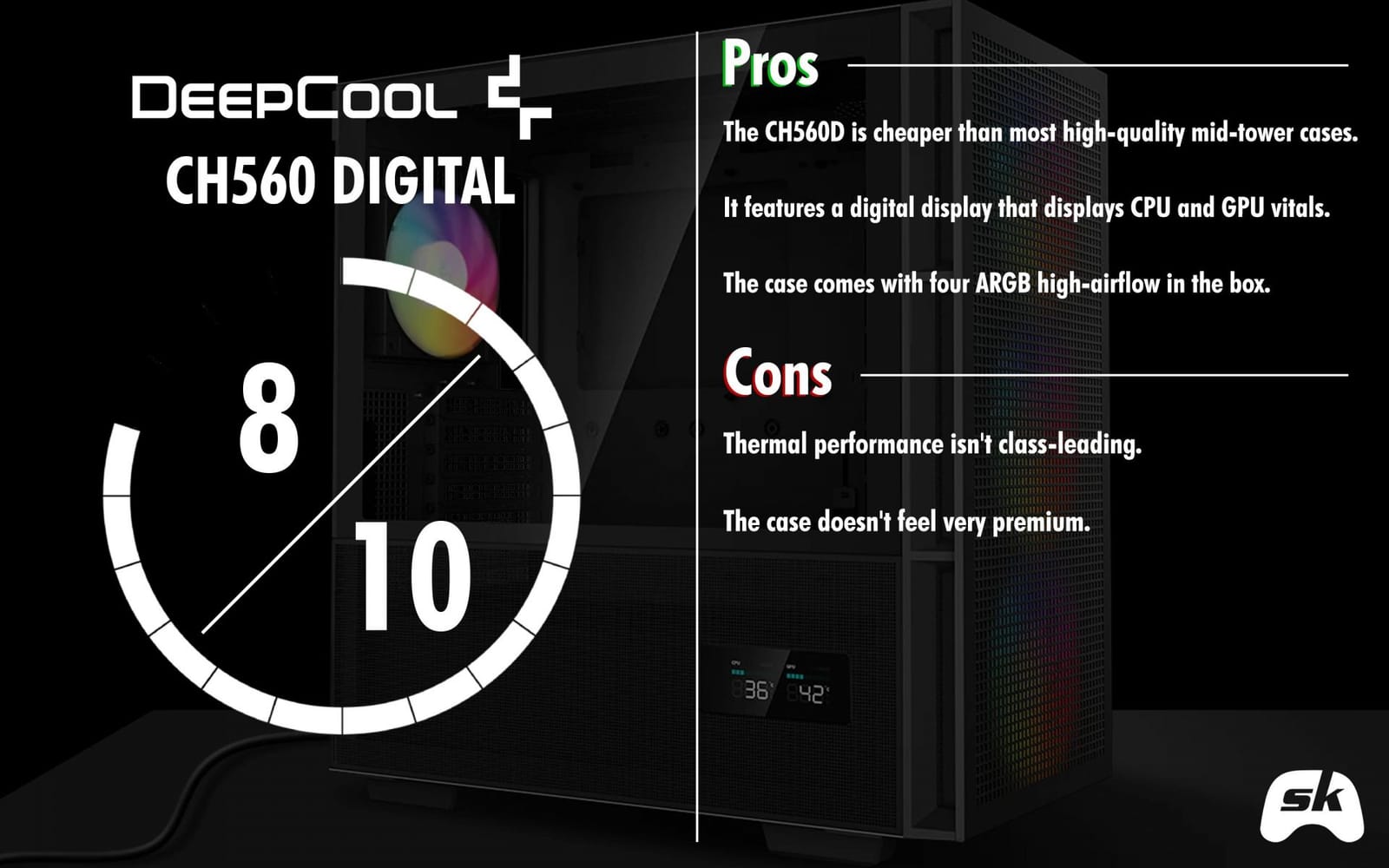 DeepCool CH560 Digital mid-tower case review: High airflow for the masses