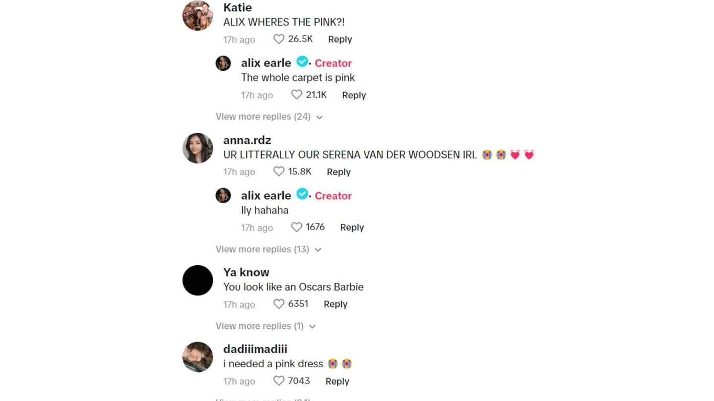 Alix Earle’s Barbie premiere fit check has fans fawning in her comments ...