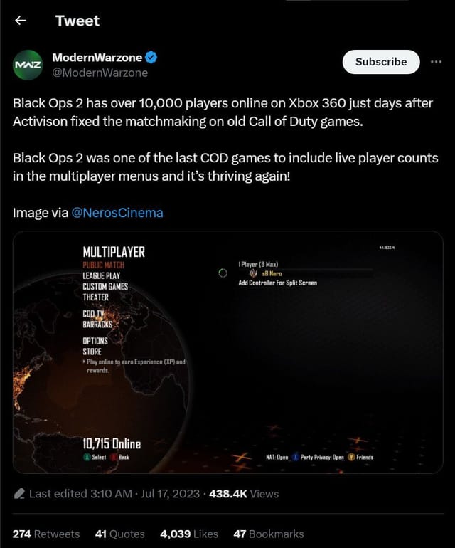 Microsoft played a pivotal role in reviving older Call of Duty titles