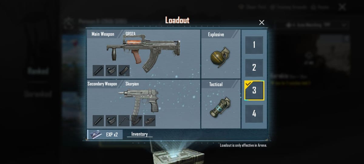Top 3 loadouts for Arena mode in BGMI