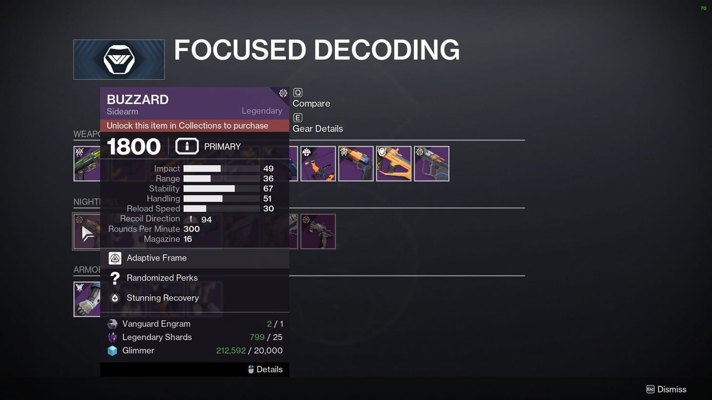 Destiny 2 Buzzard Sidearm god rolls, how to get, and more