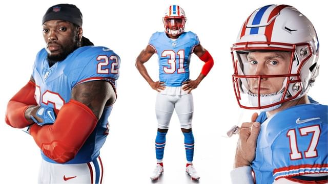 Tennessee Titans' throwback Houston Oilers uniforms reveal has NFL fans calling out franchise