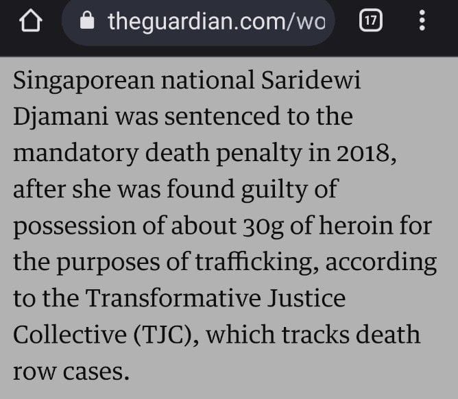 death penalty: "Barbaric stance": Singapore's death penalty for drug ...
