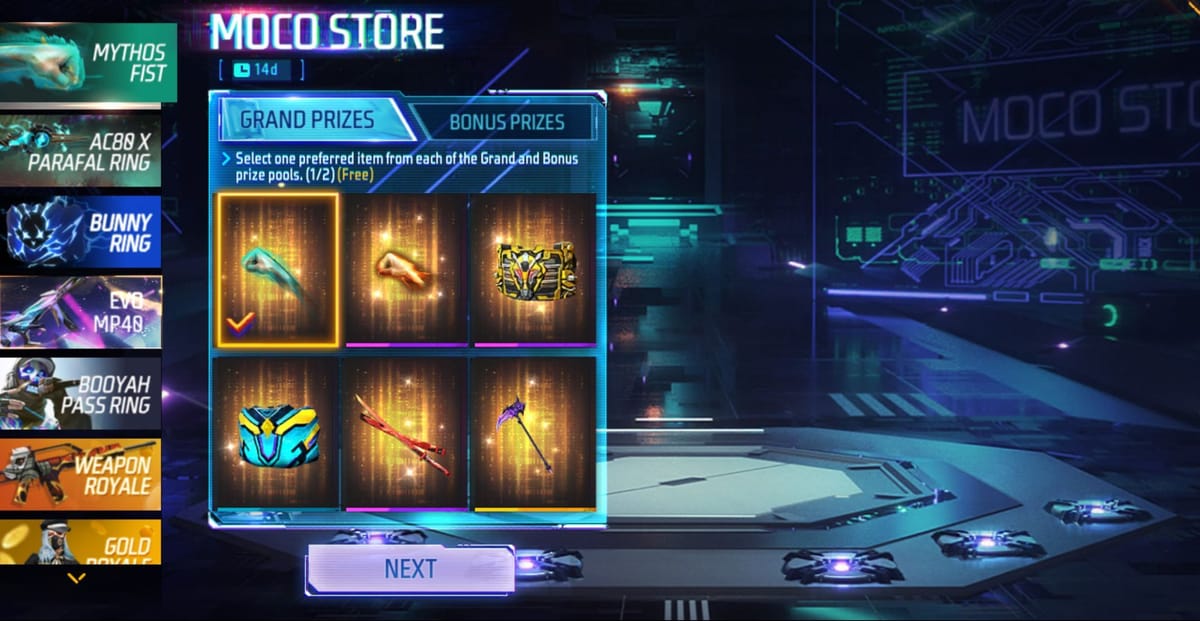 How to get Mythos Fist and more rewards from new Free Fire MAX Moco Store