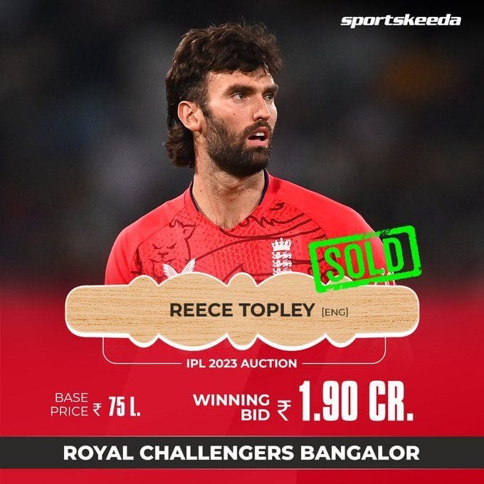 "I knew I was going home" - Reece Topley recalls his injury during IPL 2023