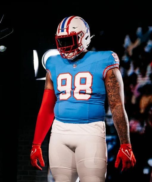 Tennessee Titans' throwback Houston Oilers uniforms reveal has NFL fans ...