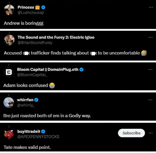 "I'm extremely uncomfortable in this situation" - Andrew Tate lambasts ...