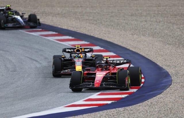 Watch: Carlos Sainz's valiant defense against Sergio Perez at the 2023 ...