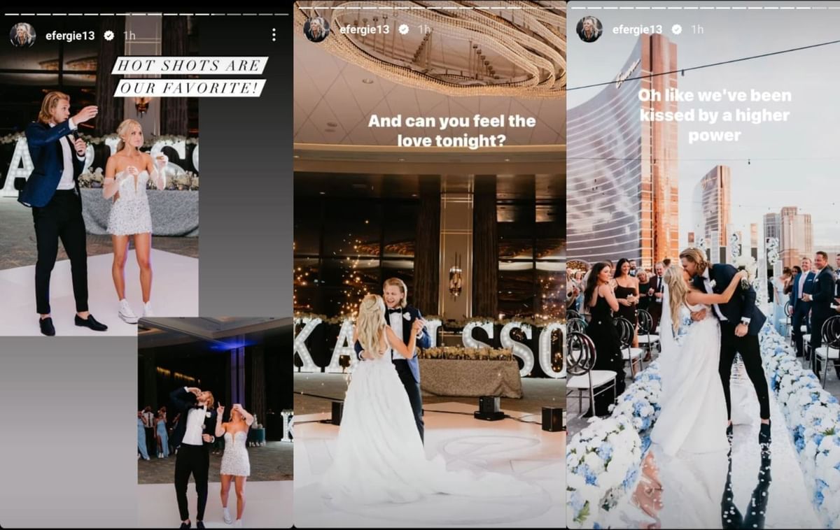 William Karlsson's wife Emily reminisces wedding day on couple's first ...