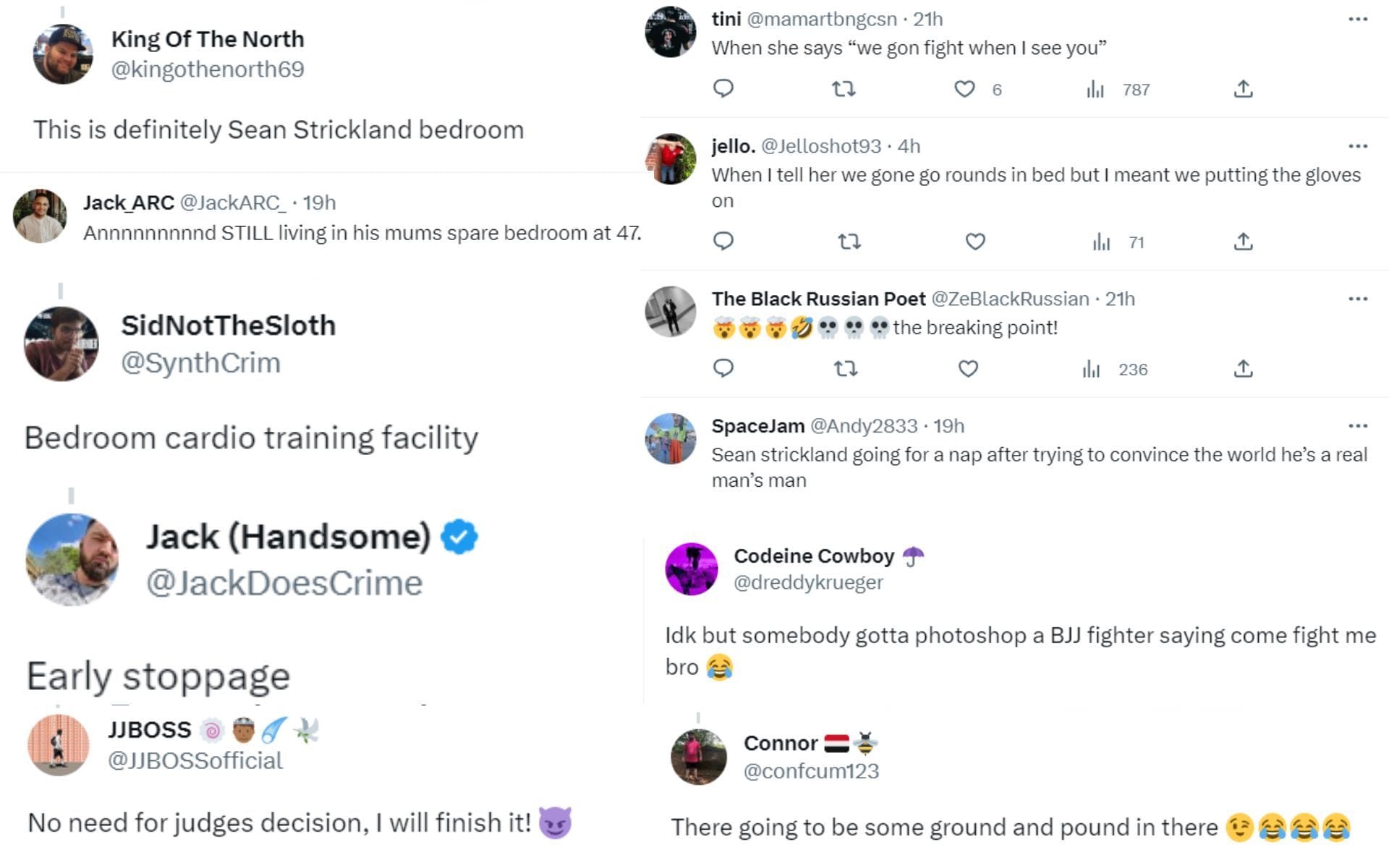 "This is definitely Sean Strickland bedroom" - Nina-Marie Daniele ...