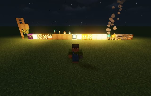 Ranking light blocks in Minecraft, from strongest to weakest