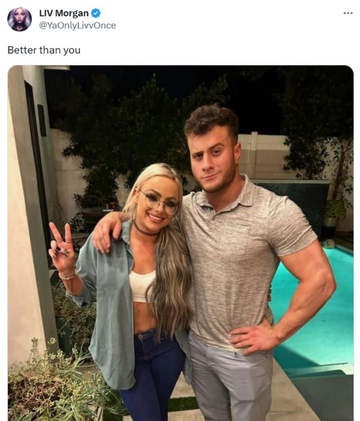 Liv Morgan broke the internet once after being seen with AEW's MJF ...