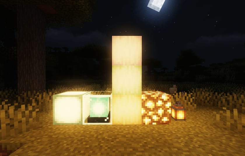 Ranking light blocks in Minecraft, from strongest to weakest