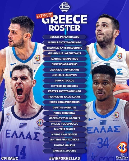 Giannis Antetokounmpo and his two brothers headline Greece’s FIBA World ...