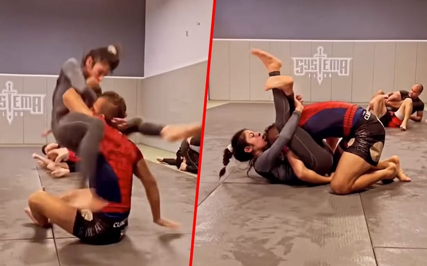 WATCH: Amanda Alequin shows off slick flying triangle choke on the mats