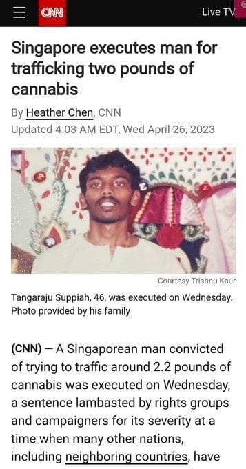 death penalty: "Barbaric stance": Singapore's death penalty for drug ...