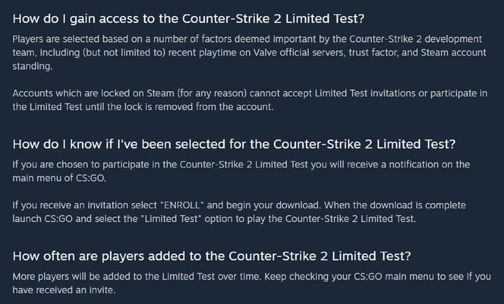 How to check for CS2 beta access?